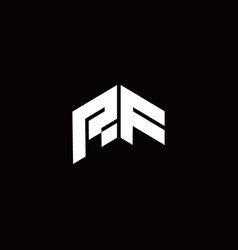 Rf logo monogram design template Royalty Free Vector Image