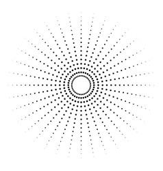 Dotted radial element circle circular pattern Vector Image