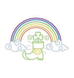 St patricks day symbol character with shamrock Vector Image