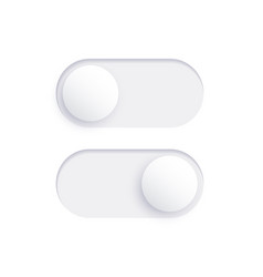 On and off toggle switch buttons material design Vector Image