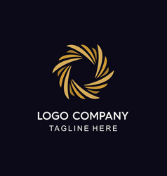 Abstract symbol of sun solar technology logo Vector Image