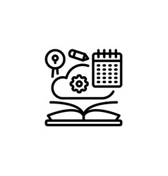 Self-paced e-learning icon in logotype Royalty Free Vector