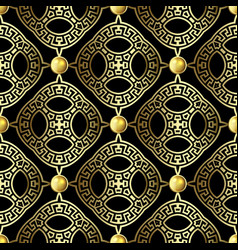 Ornate gold 3d geometric seamless pattern Vector Image