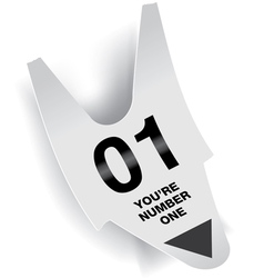 Number 1 Ticket Concept Royalty Free Vector Image