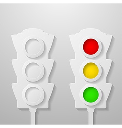 Paper traffic light Royalty Free Vector Image - VectorStock