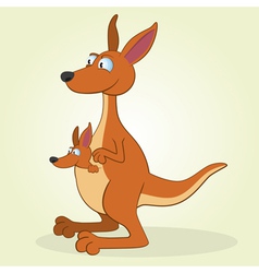 Cute kangaroo cartoon Royalty Free Vector Image