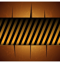 Textured Template with Warning Stripes Royalty Free Vector