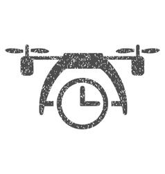 Drone Clock Grainy Texture Icon Royalty Free Vector Image