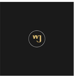 Jw initial letter logo design modern template Vector Image