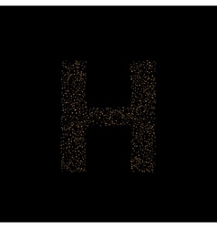 Design light effect alphabet letter h Royalty Free Vector