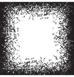 Music notes border frame Royalty Free Vector Image