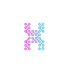 7 circuit digital number logo icon design Vector Image