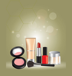 Woman makeup set Royalty Free Vector Image - VectorStock