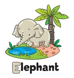 Flashcard letter e is for elephant Royalty Free Vector Image