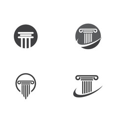 Column icon logo template Royalty Free Vector Image