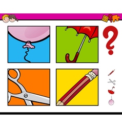 Educational puzzle for preschoolers Royalty Free Vector