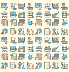 Ecommerce online shopping seamless background Vector Image