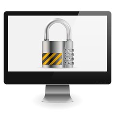 Safe computer concept Royalty Free Vector Image