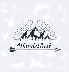 Wanderlust adventure logo Royalty Free Vector Image
