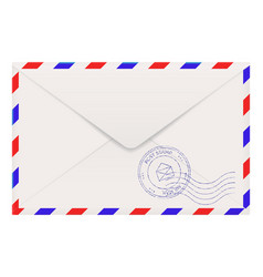 Air mail envelope back side Royalty Free Vector Image