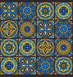 Moroccan ceramic tile seamless pattern Royalty Free Vector