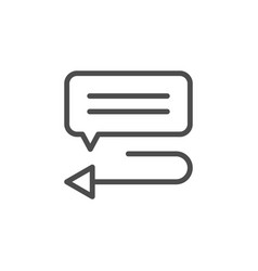 Comment new reply icon on white Royalty Free Vector Image