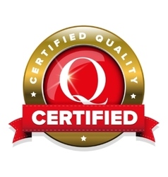 Red award badge top sign Royalty Free Vector Image
