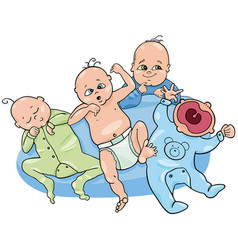 Cartoon cute baby Royalty Free Vector Image - VectorStock