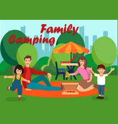 Family meal mother pours Royalty Free Vector Image