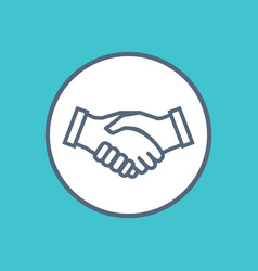 Black icon handshake Royalty Free Vector Image