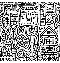 Russian textile seamless pattern Royalty Free Vector Image