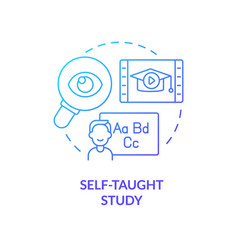Continuous learning blue gradient concept icon Vector Image