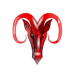 Red aries Royalty Free Vector Image - VectorStock