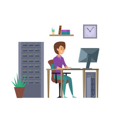 Software developer character programmer Royalty Free Vector