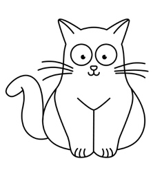 Simple cat Royalty Free Vector Image - VectorStock