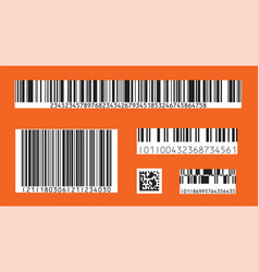 Bar code icon set modern flat barcode can be Vector Image
