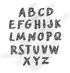 Hand drawn sketch finger spelling alphabet Vector Image