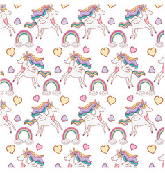 Unicorns pattern background Royalty Free Vector Image