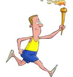 Torch animation with cartoon fire blaze sequence Vector Image