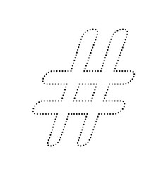 Hashtag sign red icon Royalty Free Vector Image