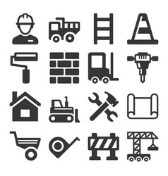 Simple set of construction related icons Vector Image