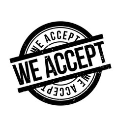 We accept rubber stamp Royalty Free Vector Image