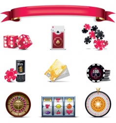 Casino set Royalty Free Vector Image - VectorStock