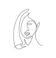 Portrait a beautiful young woman Royalty Free Vector Image