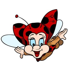 Flying ladybug Royalty Free Vector Image - VectorStock