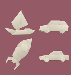 Origami logistic paper transport concept original Vector Image