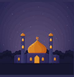 Agung demak mosque icon muslims religion in java Vector Image