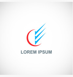 Circle round check logo icon badges Royalty Free Vector