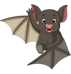 Many bats cartoon on the trees Royalty Free Vector Image