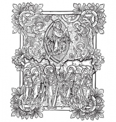 Jesus christ engraving Royalty Free Vector Image